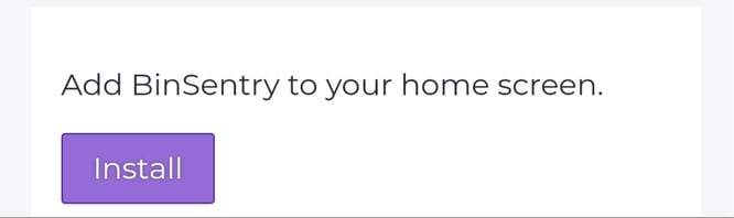 How do I set up BinSentry on my phone?