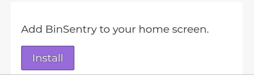 How do I set up BinSentry on my phone?