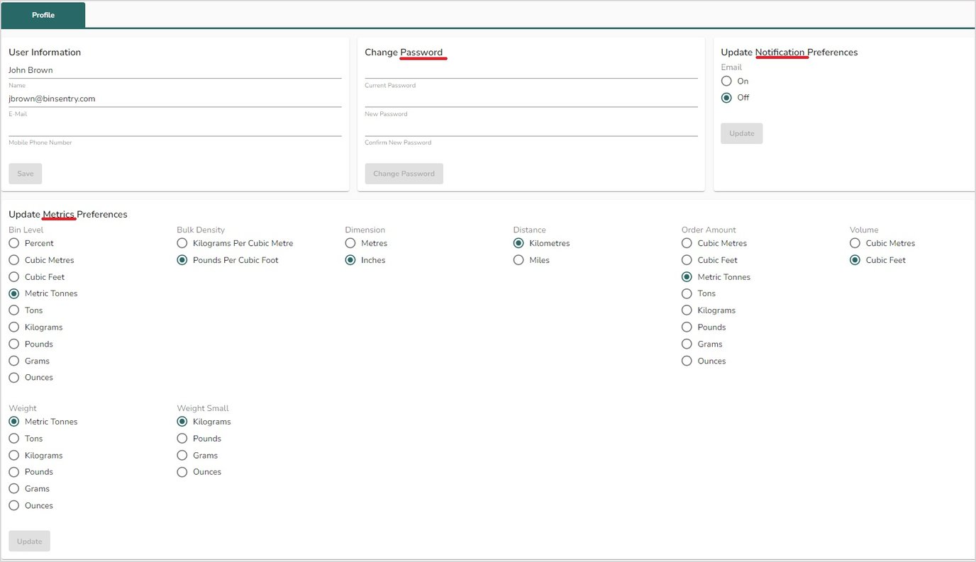 Your Personal BinSentry Profile