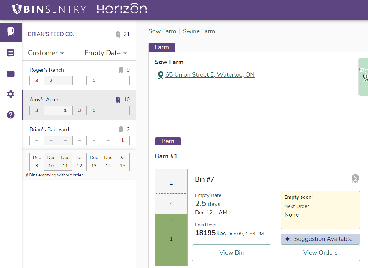 How do I update bin information?